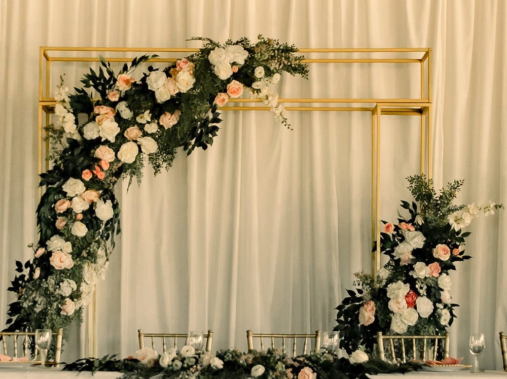Gold Square Metal Arch | ABC Rentals Midwest